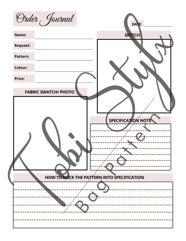Order Journal – Tobistylx